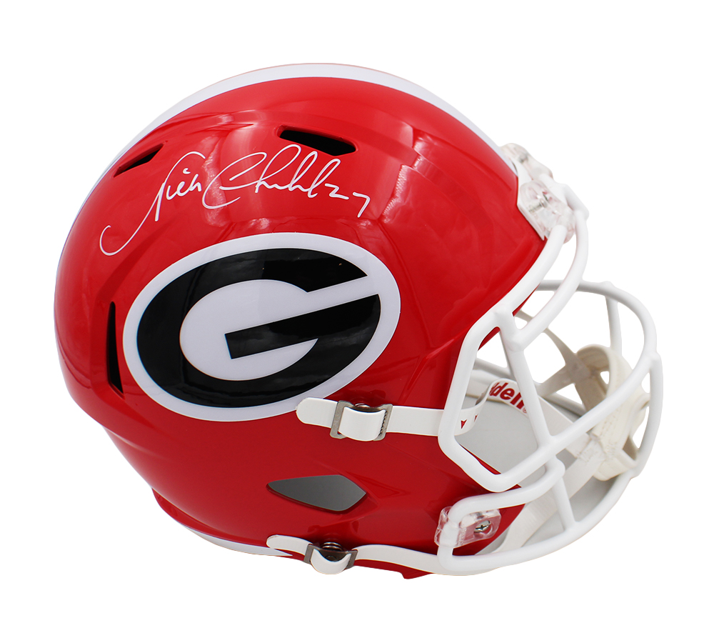 Nick Chubb Signed Georgia Bulldogs Speed Full Size NCAA Helmet – Radtke ...