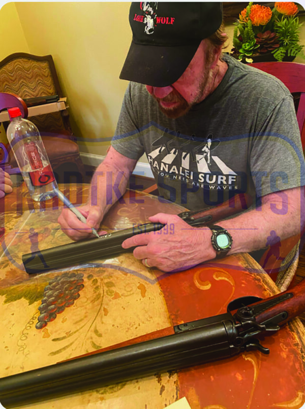 Chuck Norris Signed 1881 Street Howitzer Replica Prop – Radtke Sports