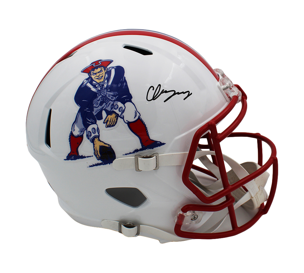 Christian Gonzalez Signed New England Patriots Speed Full Size 1982-89 ...