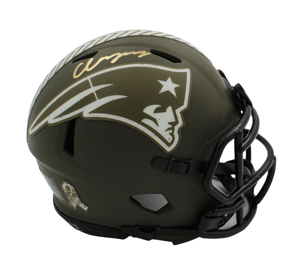 Christian Gonzalez Signed New England Patriots Speed Salute to Service ...