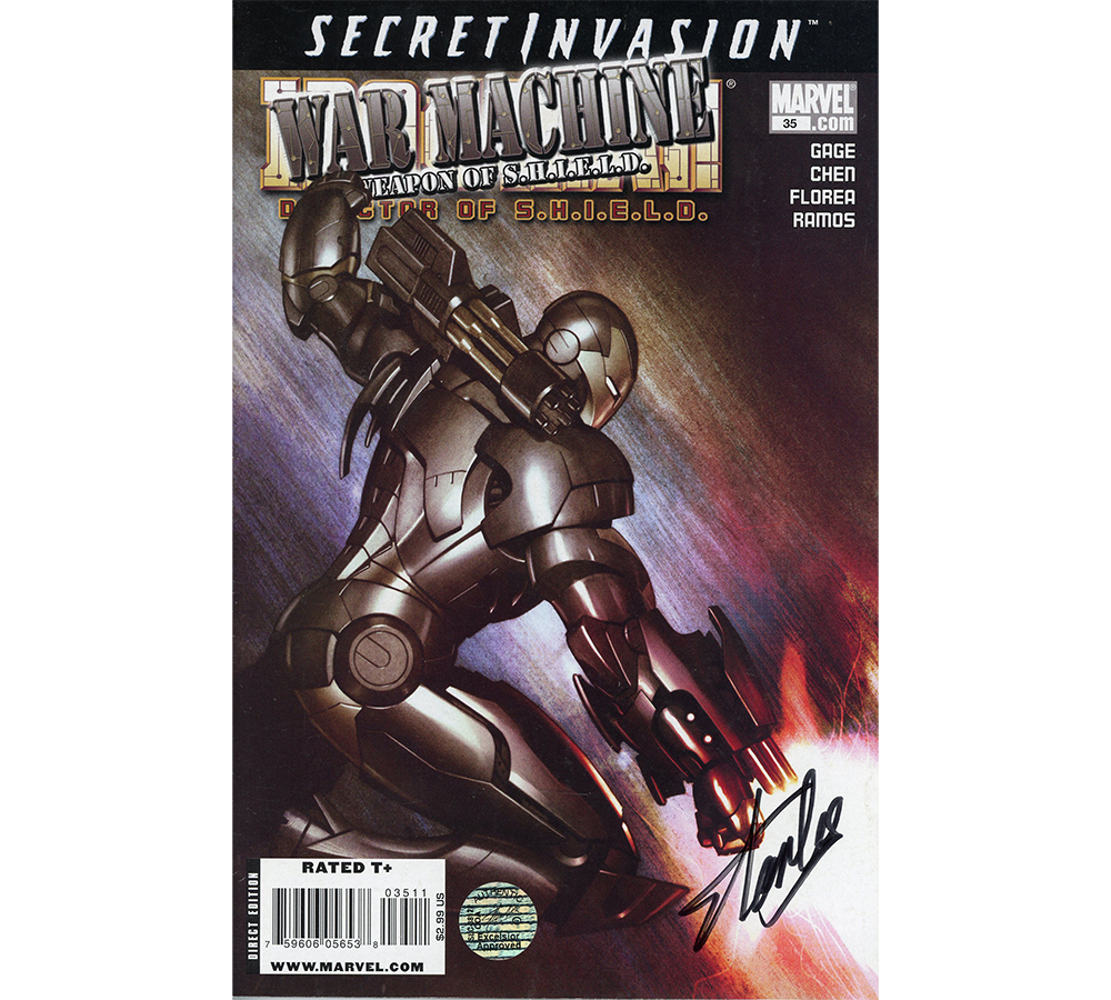 Stan Lee Signed Marvel Secret Invasion War Machine #35 Comic – Radtke ...