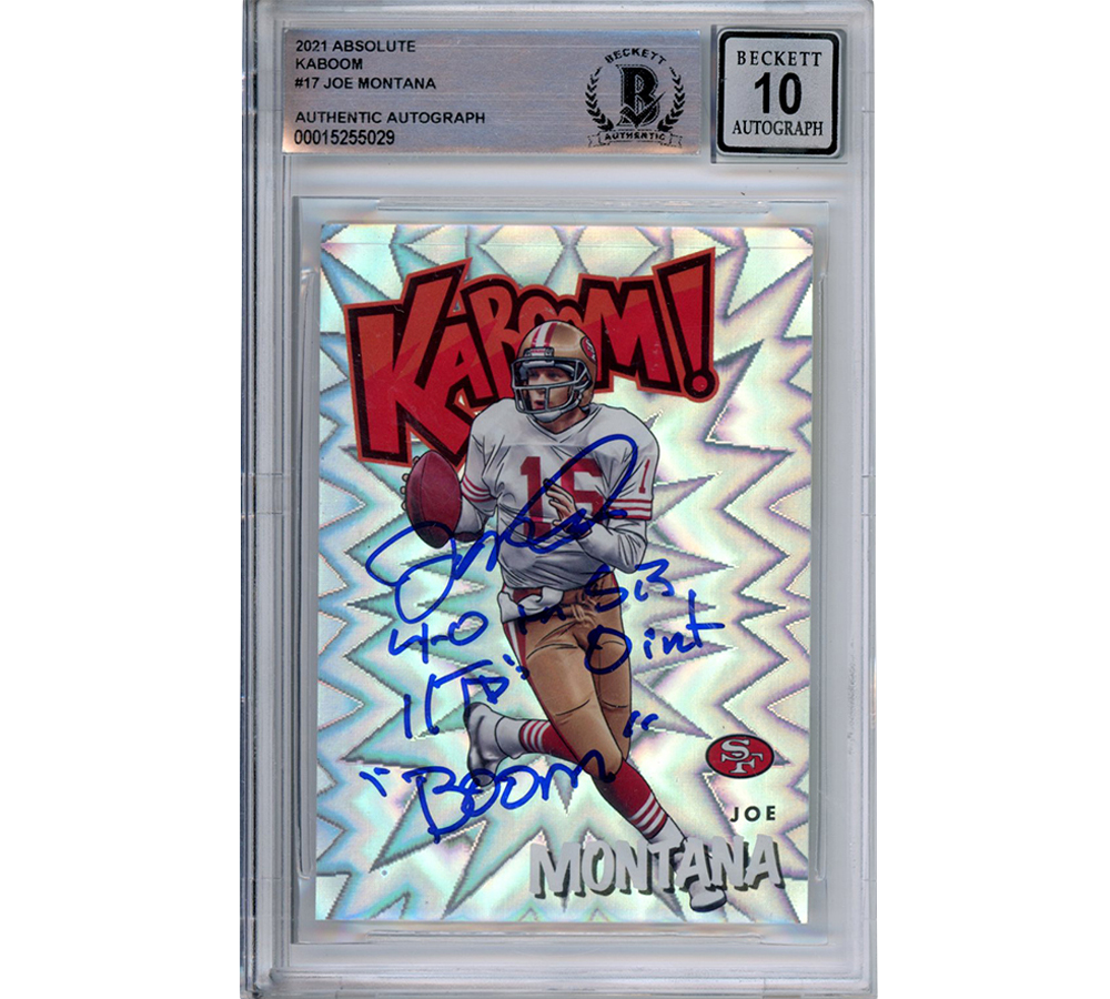 Joe Montana Signed San Francisco 49ers 2021 Panini Kaboom Graded ...