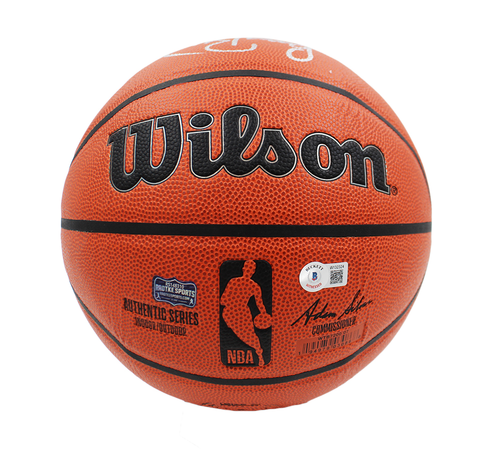 Magic Johnson and Larry Bird Signed Wilson Indoor/Outdoor NBA ...