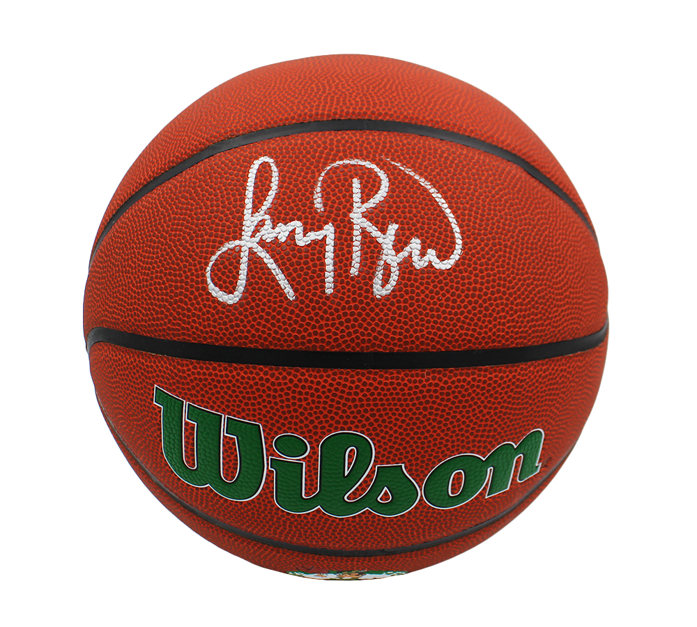 Larry Bird Signed Boston Celtics Wilson Indoor/Outdoor Celtic Logo NBA ...
