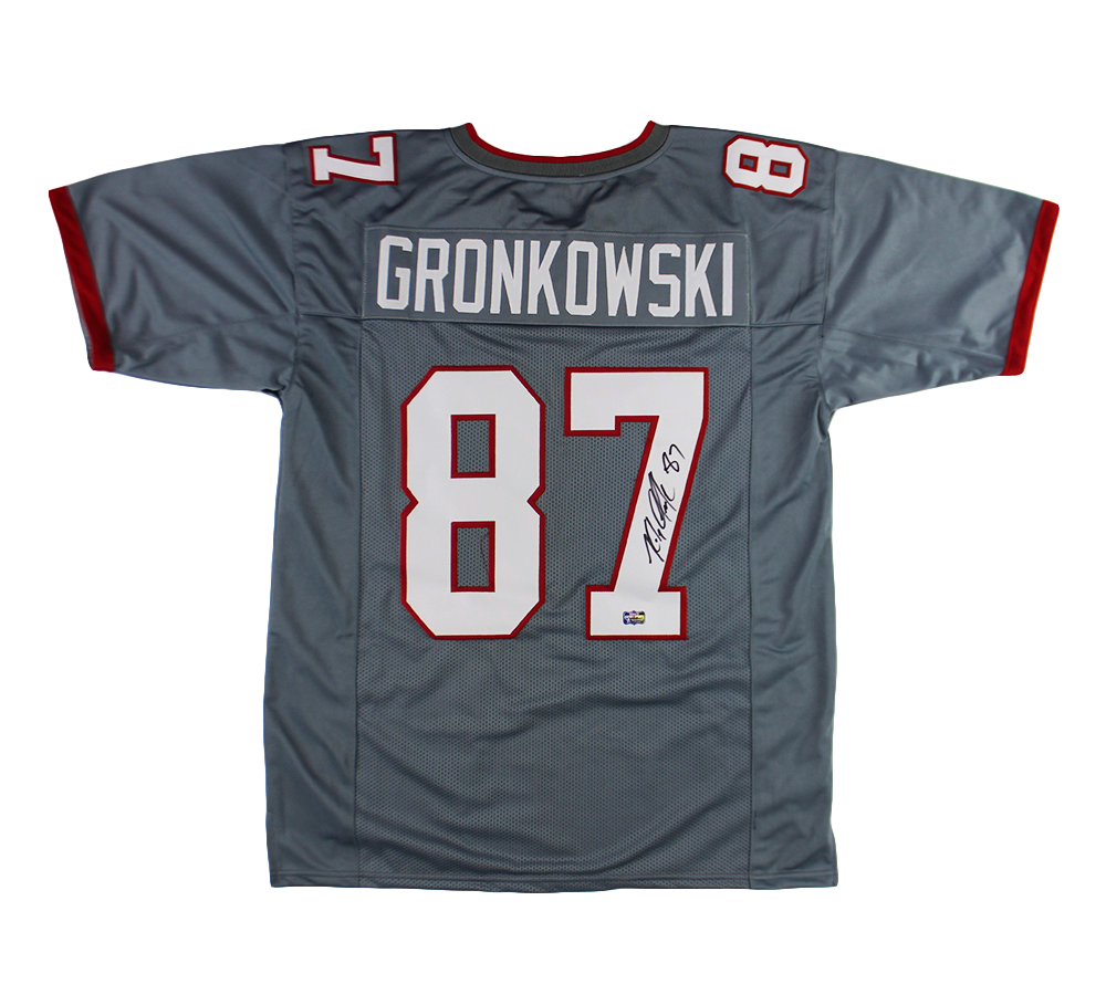 Rob Gronkowski Signed Tampa Bay Custom Gray Jersey – Radtke Sports