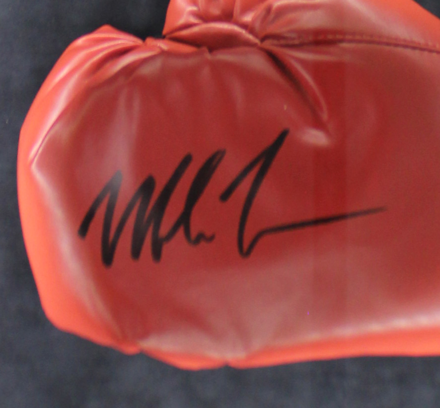 Mike Tyson Signed LED Shadowbox Framed Everlast Red Boxing Glove ...