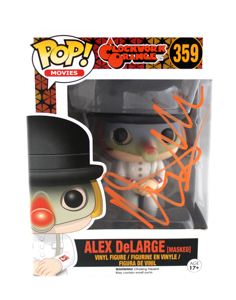 Malcolm McDowell Signed A Clockwork Orange Masked Alex DeLarge Funko ...