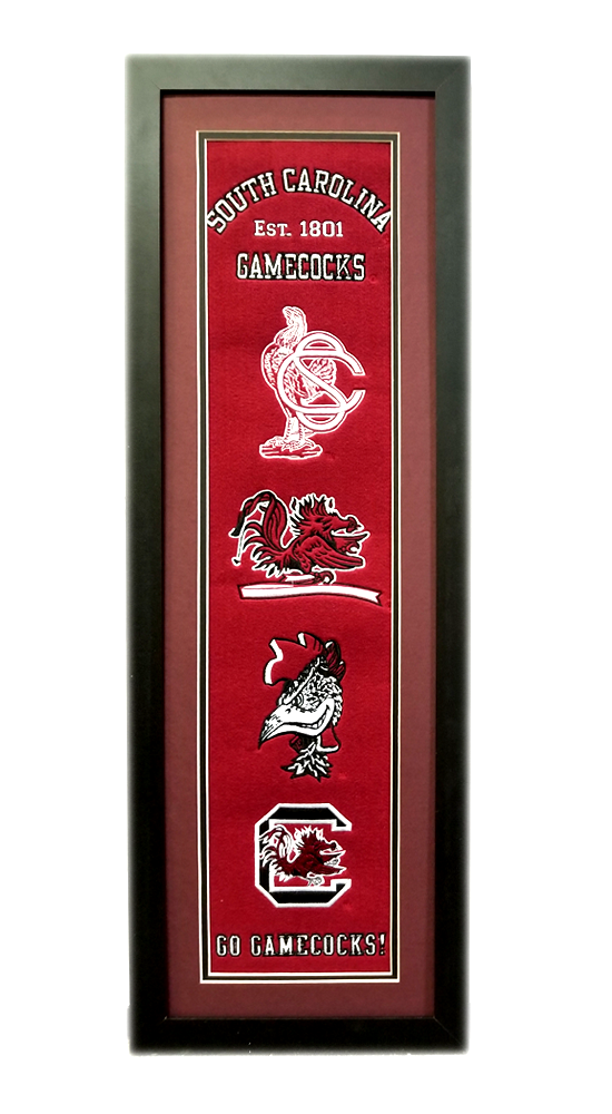 South Carolina Gamecocks 36×12 Heritage Banner Frame with Team Logos-0 ...