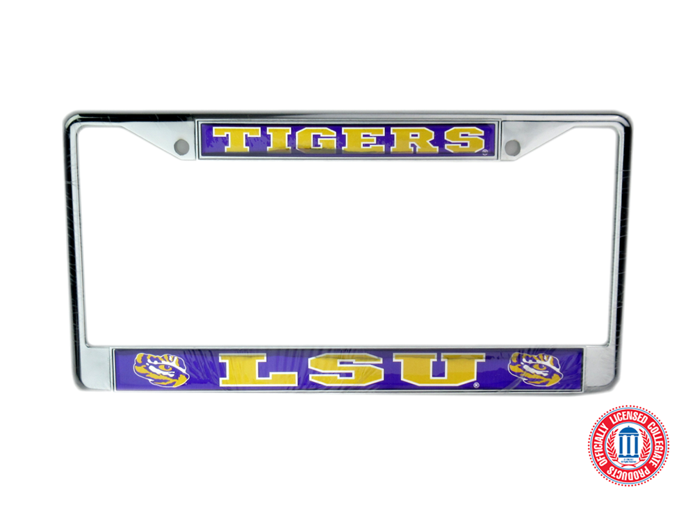 LSU Tigers Officially Licensed NCAA Domed Chrome Tag Frame – Radtke Sports