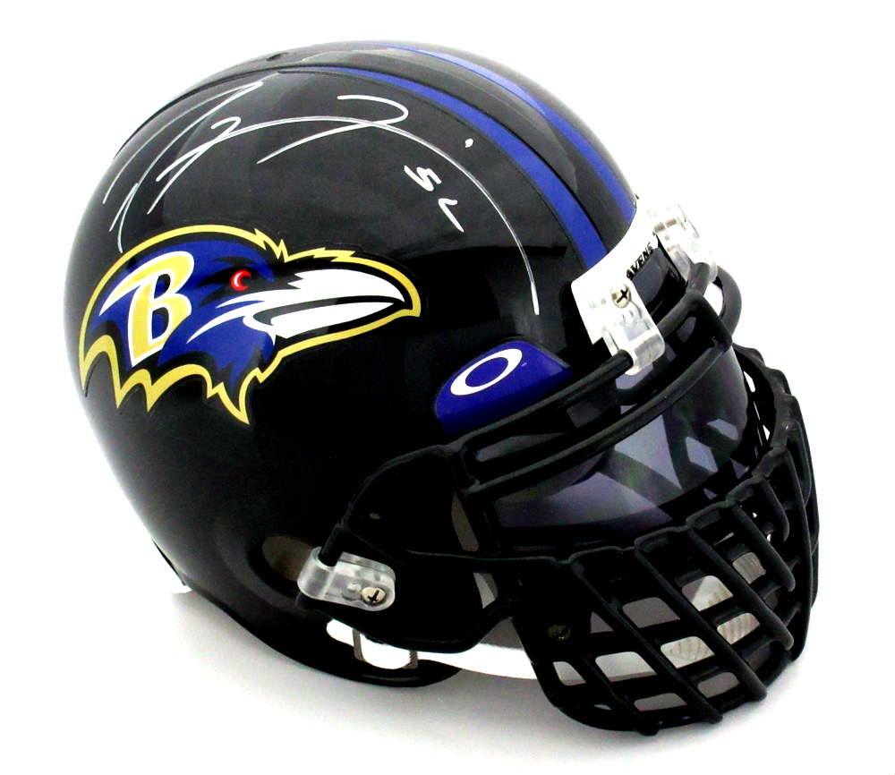 Ray Lewis Signed Baltimore Ravens Riddell Full Size NFL Helmet with ...