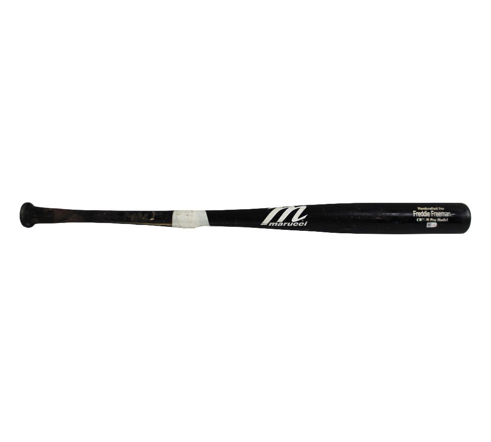 Freddie Freeman Unsigned Game Used Black Bat – Radtke Sports