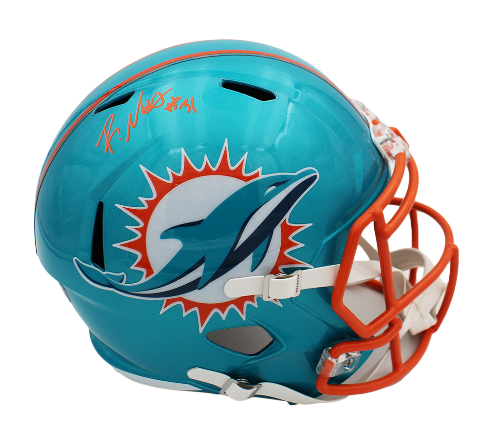 Raheem Mostert Signed Miami Dolphins Speed Full Size Flash NFL Helmet ...