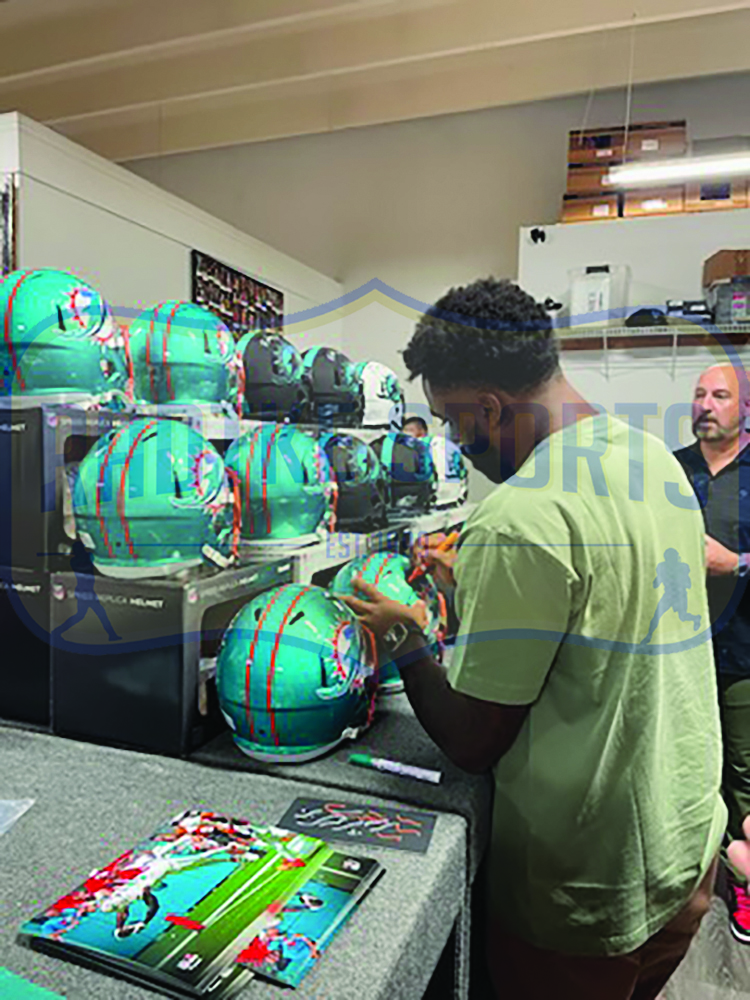 Raheem Mostert Signed Miami Dolphins Speed Authentic Flash NFL Helmet ...