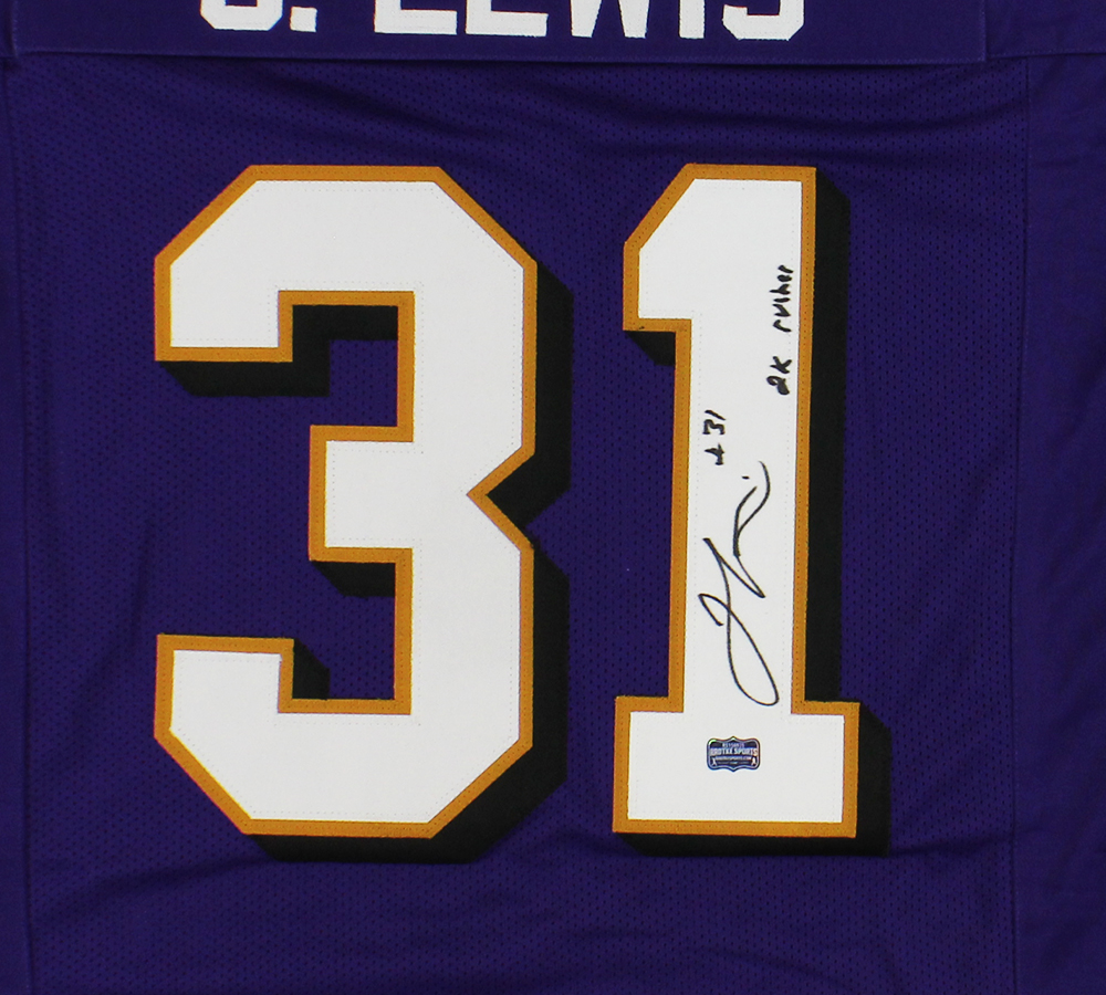 Jamal Lewis Signed Baltimore Custom Purple Jersey with “2K Rusher ...