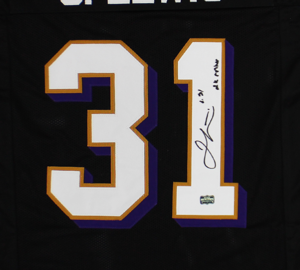 Jamal Lewis Signed Baltimore Custom Black Jersey with “2K Rusher ...