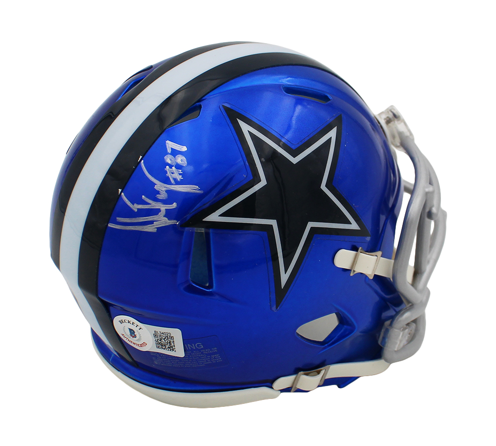 Jake Ferguson Signed Dallas Cowboys Speed Flash NFL Mini Helmet ...