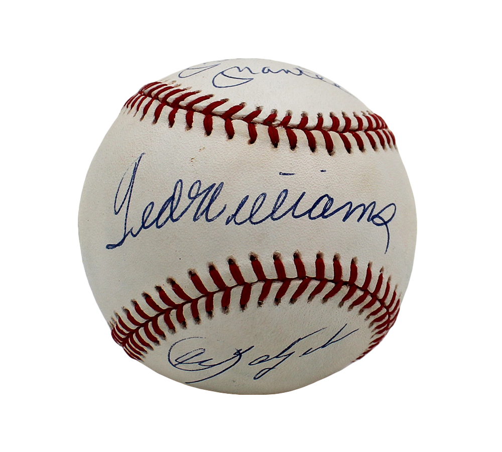 Triple Crown Winners Signed Rawlings Official American League White MLB Baseball with 4 ...