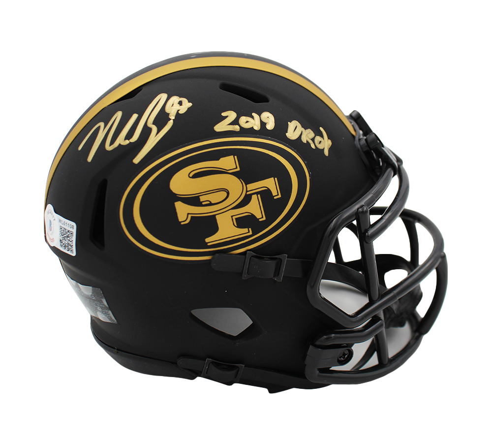 Nick Bosa Signed San Francisco 49ers Speed Eclipse NFL Mini Helmet with ...