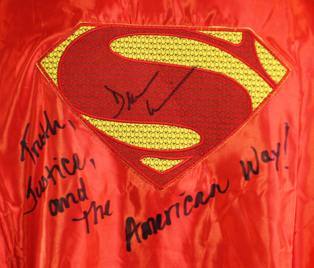 Dean Cain Signed Superman Custom Red Cape With “Truth, Justice, and The ...