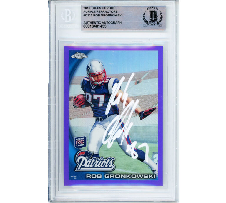 Rob Gronkowski Signed New England Patriots 2010 Topps Rookie Chrome ...