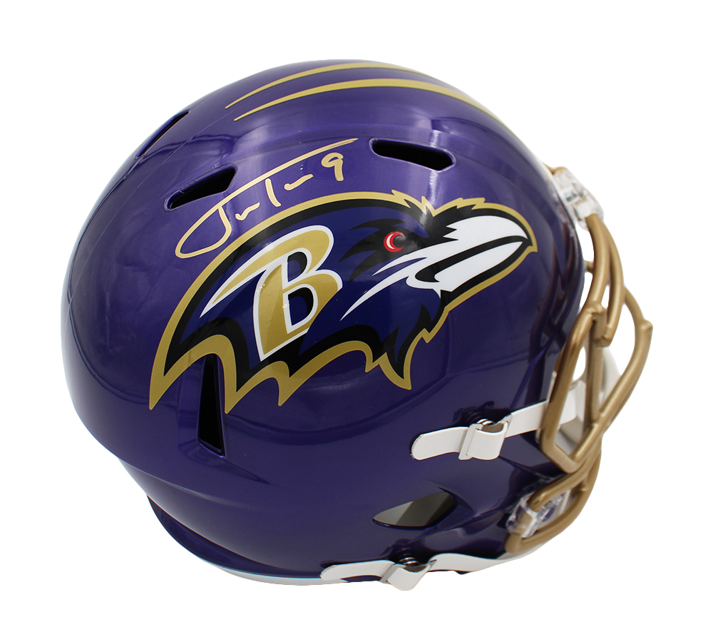 Justin Tucker Signed Baltimore Ravens Speed Full Size Flash NFL Helmet ...