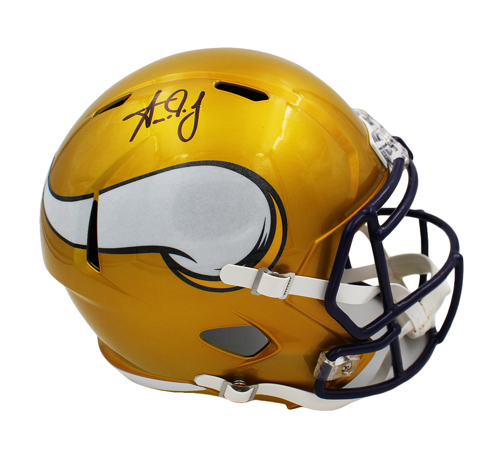 Aaron Jones Signed Minnesota Vikings Speed Full Size Flash NFL Helmet ...