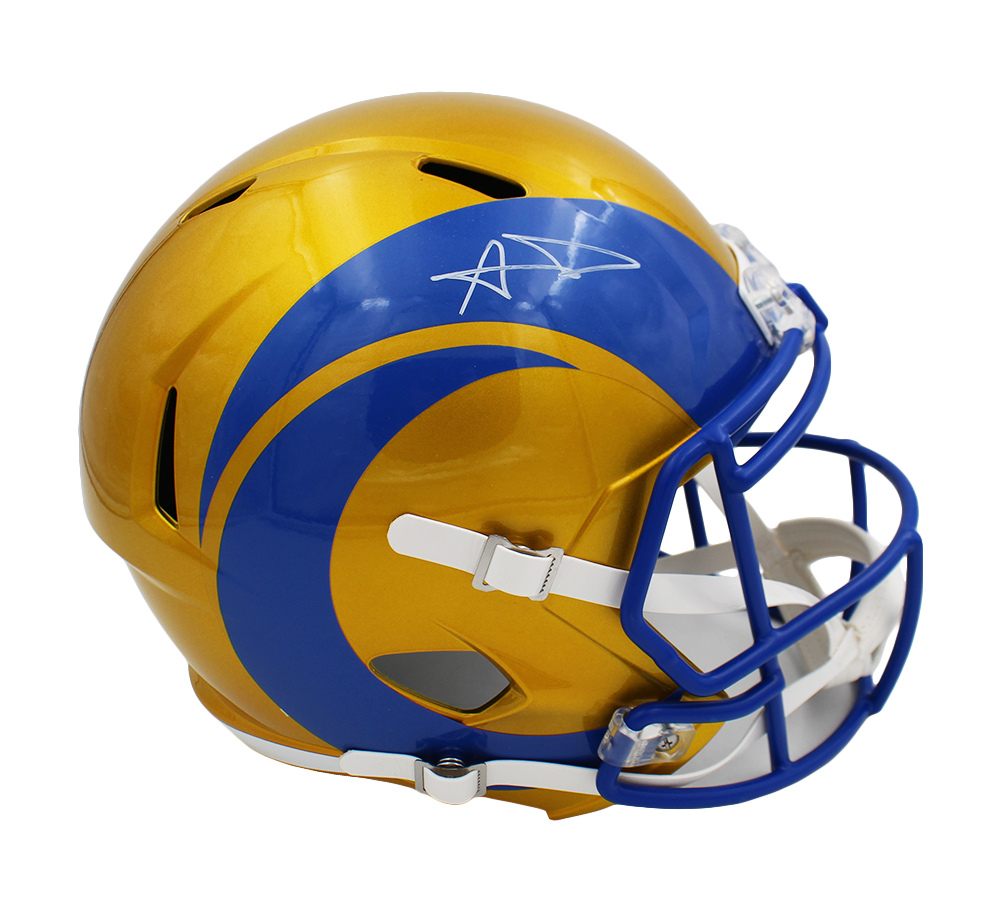 Aaron Donald Signed Los Angeles Rams Speed Full Size Flash NFL Helmet ...