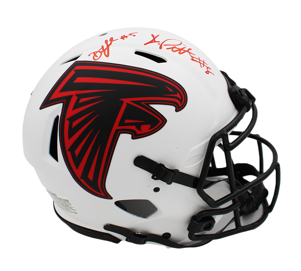 Drake London and Kyle Pitts Signed Atlanta Falcons Speed Authentic ...