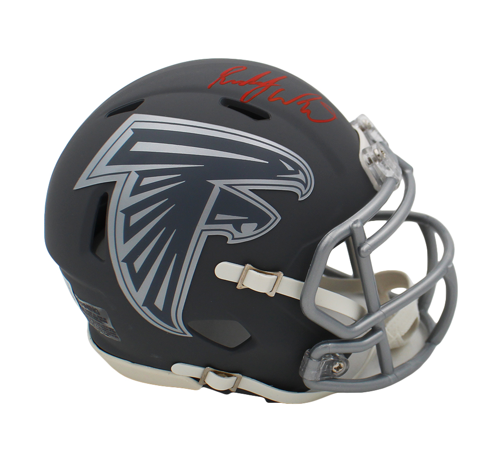 Roddy White Signed Atlanta Falcons Speed Slate NFL Mini Helmet – Radtke ...