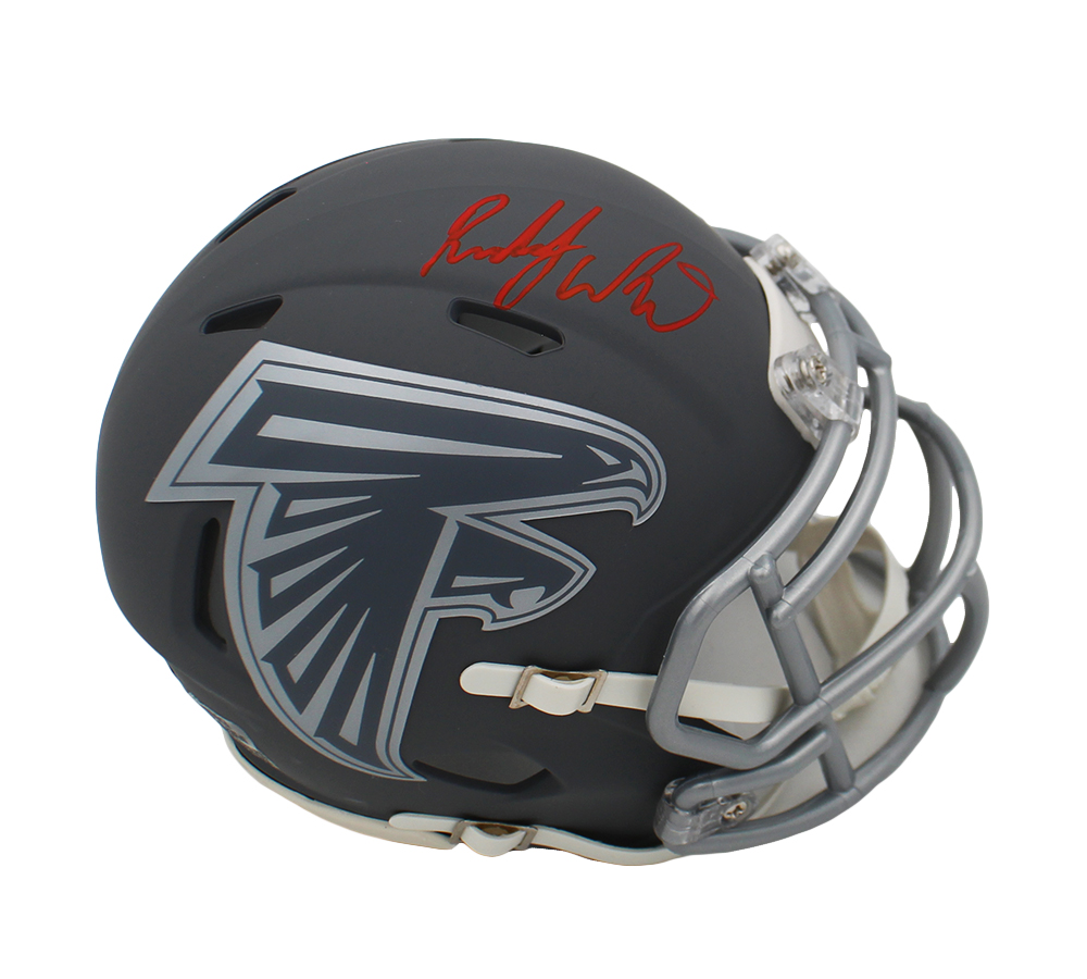 Roddy White Signed Atlanta Falcons Speed Slate NFL Mini Helmet – Radtke ...