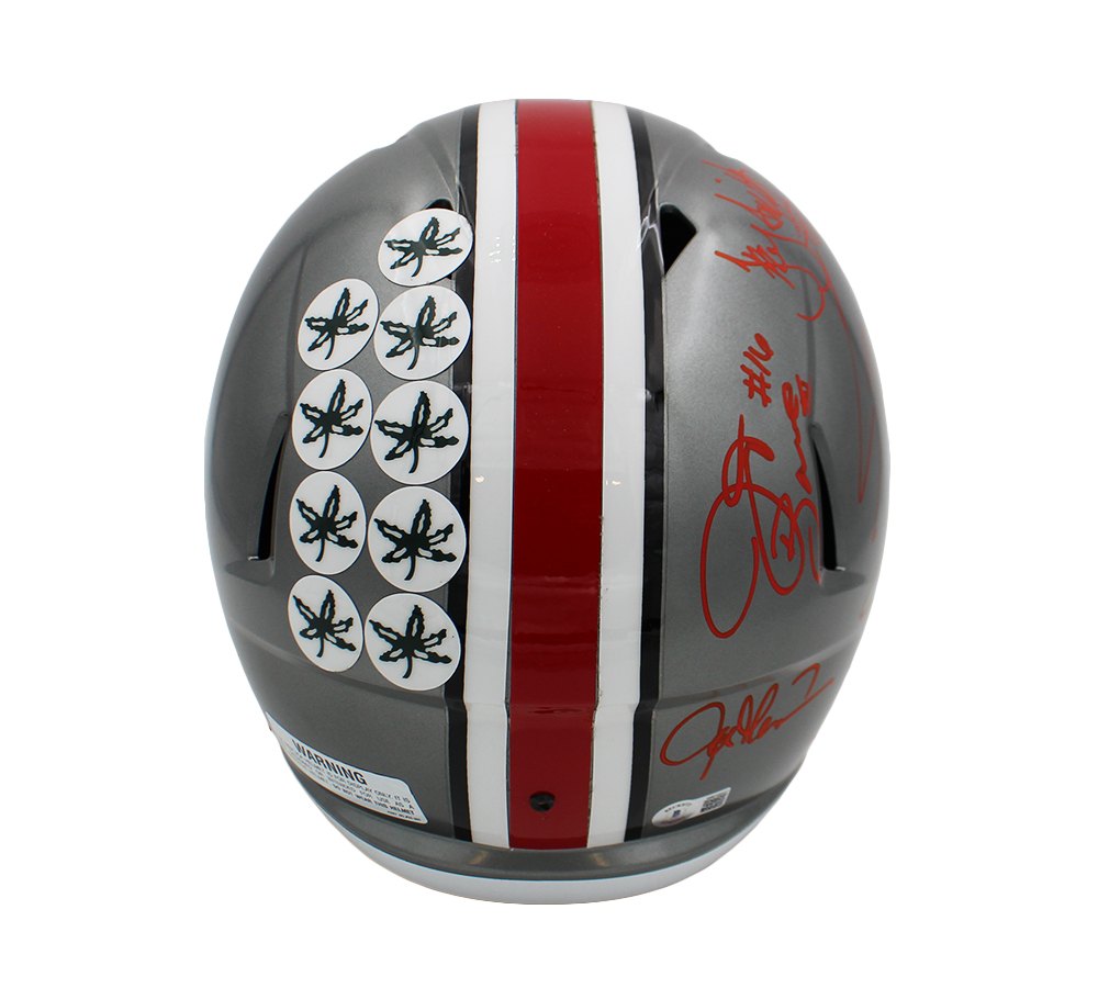 Multi-Signed Ohio State Buckeyes Speed Full Size Flash NCAA Helmet with ...