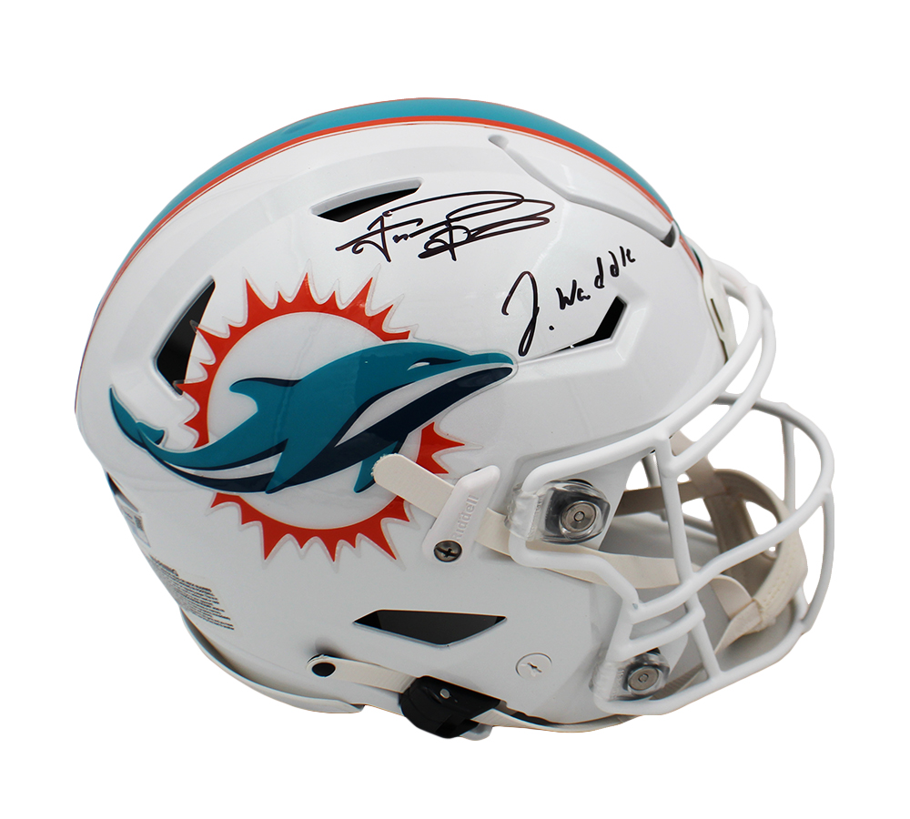 Tua Tagovailoa and Jaylen Waddle Signed Miami Dolphins Speed Flex ...