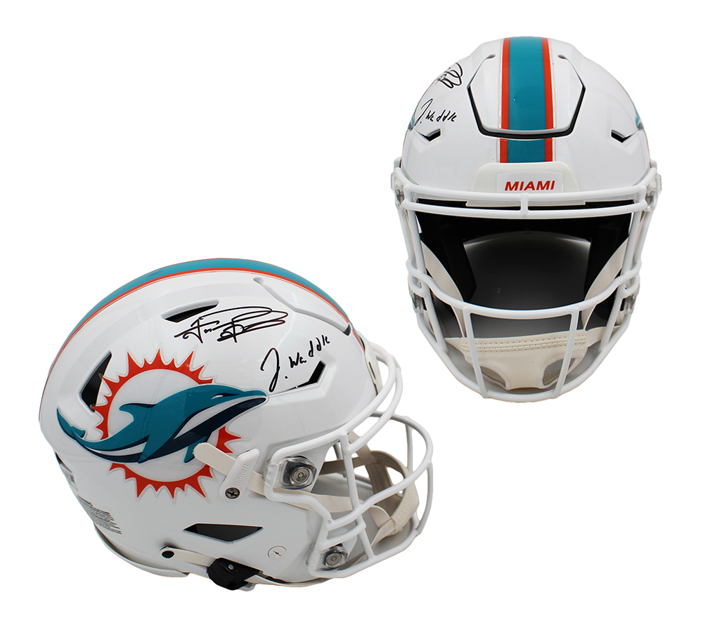 Tua Tagovailoa and Jaylen Waddle Signed Miami Dolphins Speed Flex ...