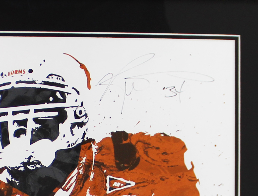 Ricky Williams Signed Texas Longhorns Framed 16×20 Poster – Radtke Sports