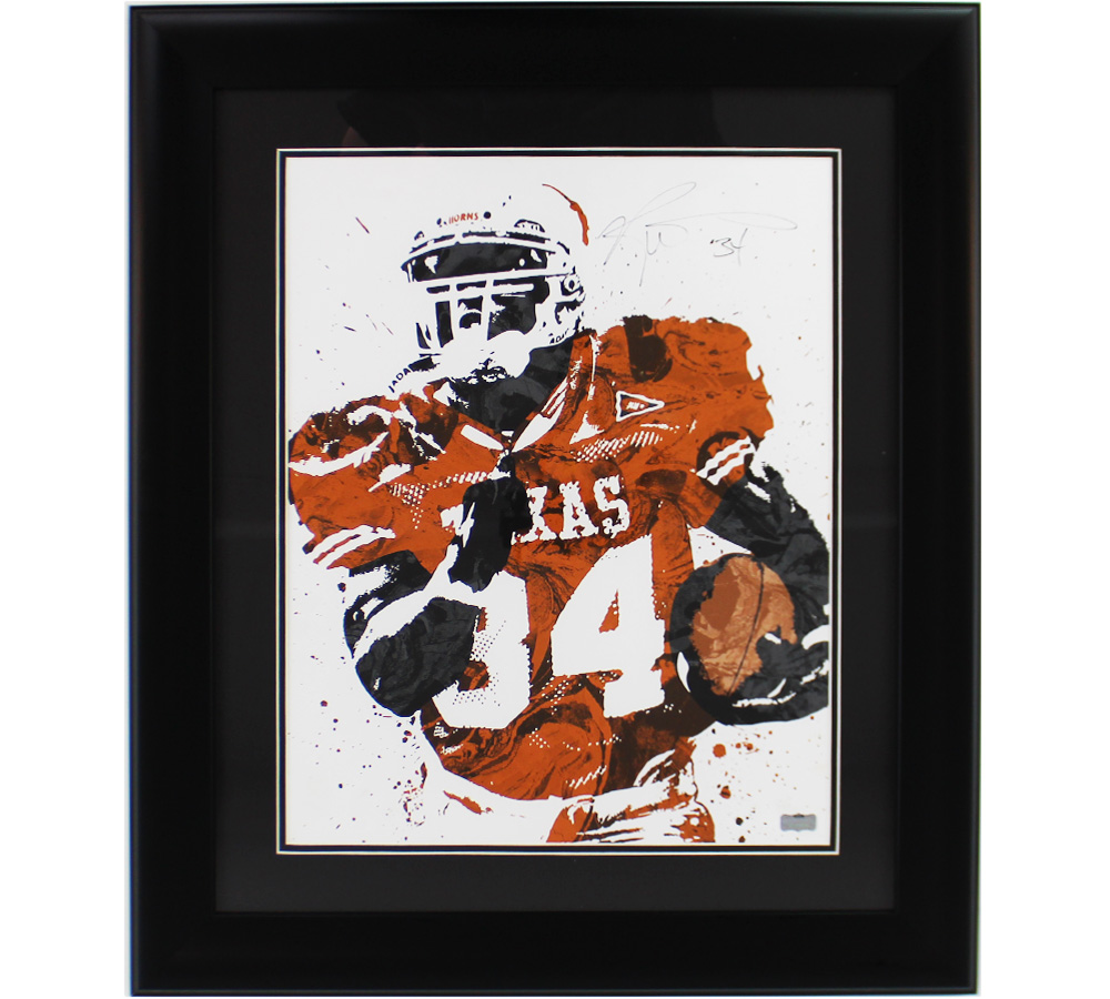 Ricky Williams Signed Texas Longhorns Framed 16×20 Poster – Radtke Sports