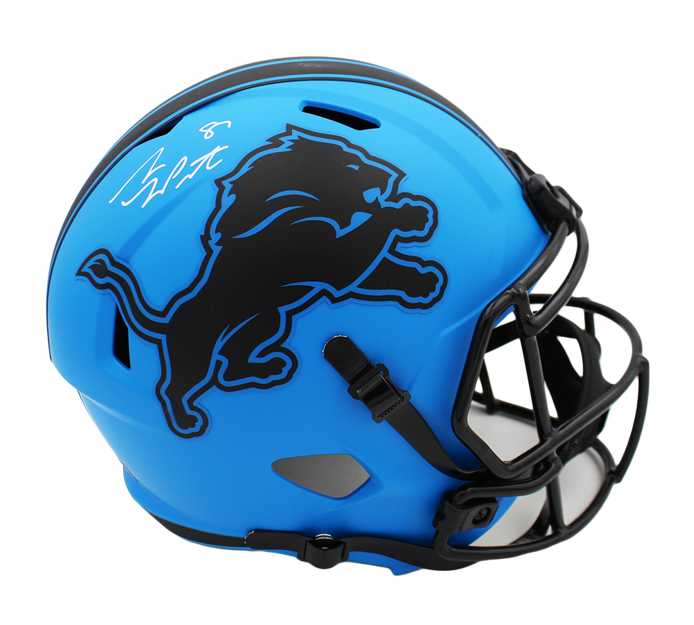Sam Laporta Signed Detroit Lions Speed Full Size Rave NFL Helmet ...