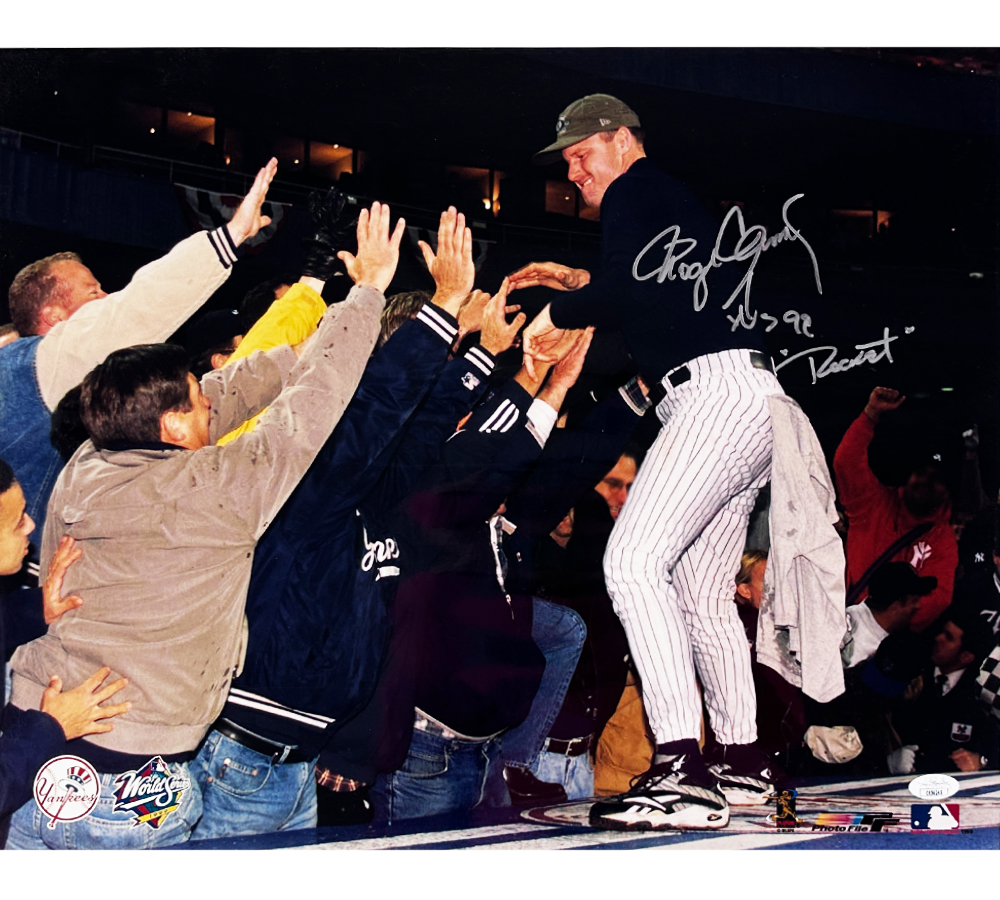 Roger Clemens Signed New York Yankees Unframed 16×20 MLB Photo with “WS ...