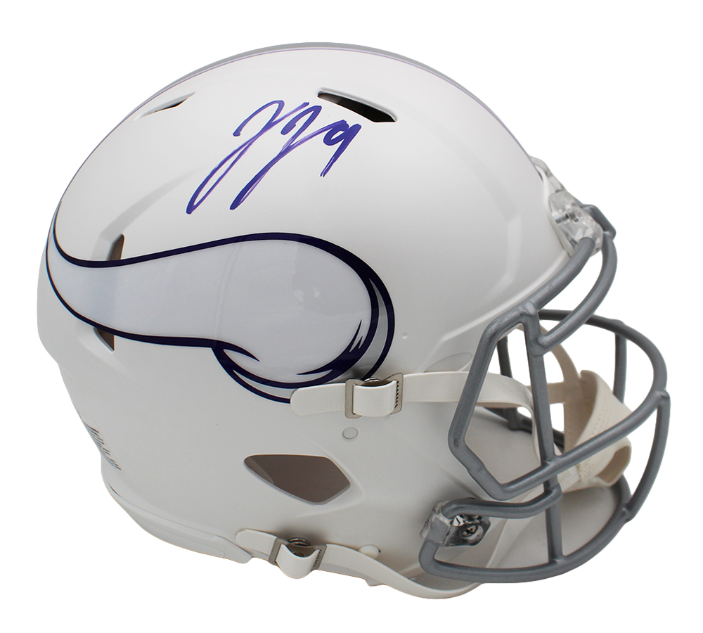 JJ McCarthy Signed Minnesota Vikings Speed Authentic Alternate White ...