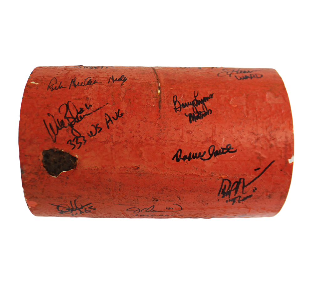 1986 New York Mets Team Signed Shea Stadium Foul Pole #4 including ...