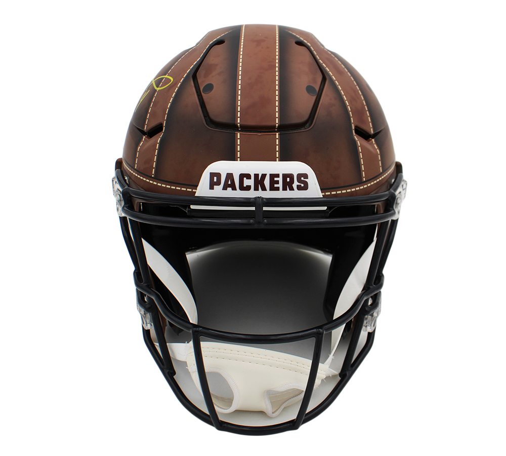 Brett Favre Signed Green Bay Packers Speed Flex Authentic Leatherhead ...