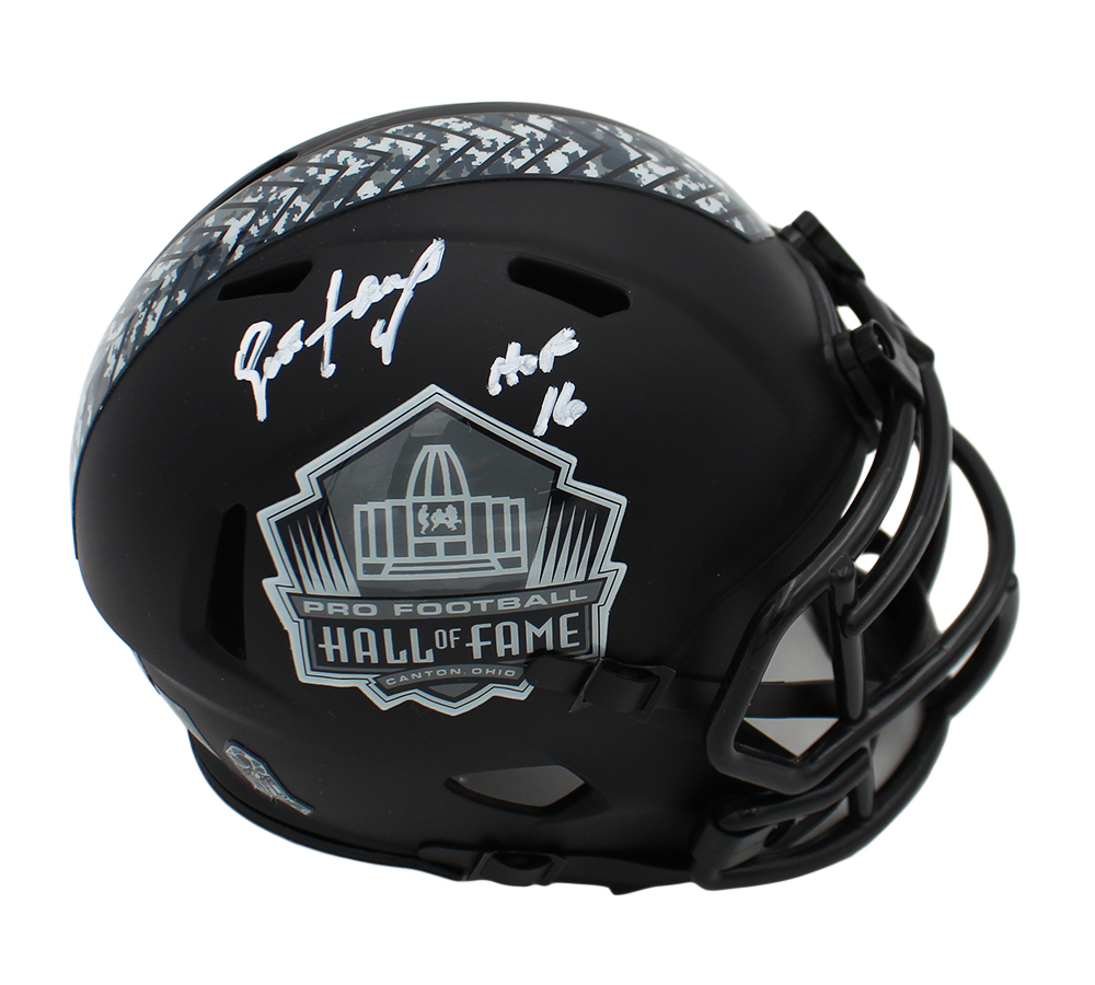 Brett Favre Signed Hall of Fame Speed Salute to Service 5 NFL Mini ...